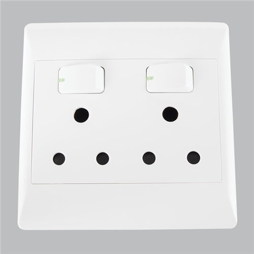 4x4 Double Wall Plug White EPL321 — Light Market