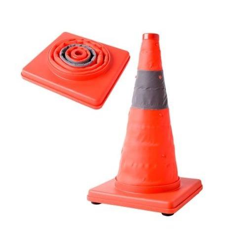 Collapsible Orange Traffic Cone 590mm High — Light Market