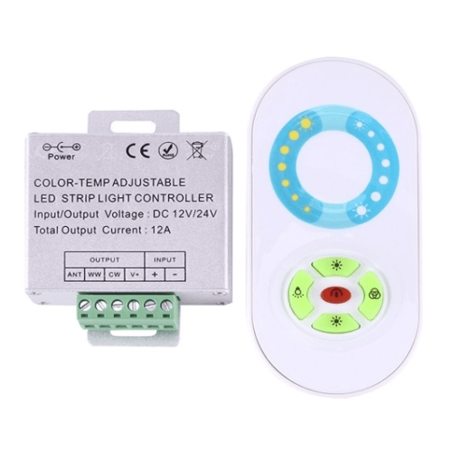 12v-24v 12a Color-Temp Adjustable LED Strip Light Controller HT-2W (W ...