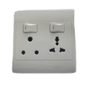 4x4 Wall Socket 1 x 16A + 13A Multi Socket With White Cover Plate CN-K ...